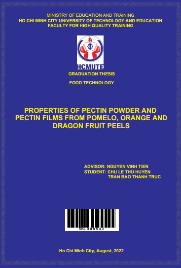 [Khóa luận tốt nghiệp bằng tiếng Anh] Properties of pectin powder and ...